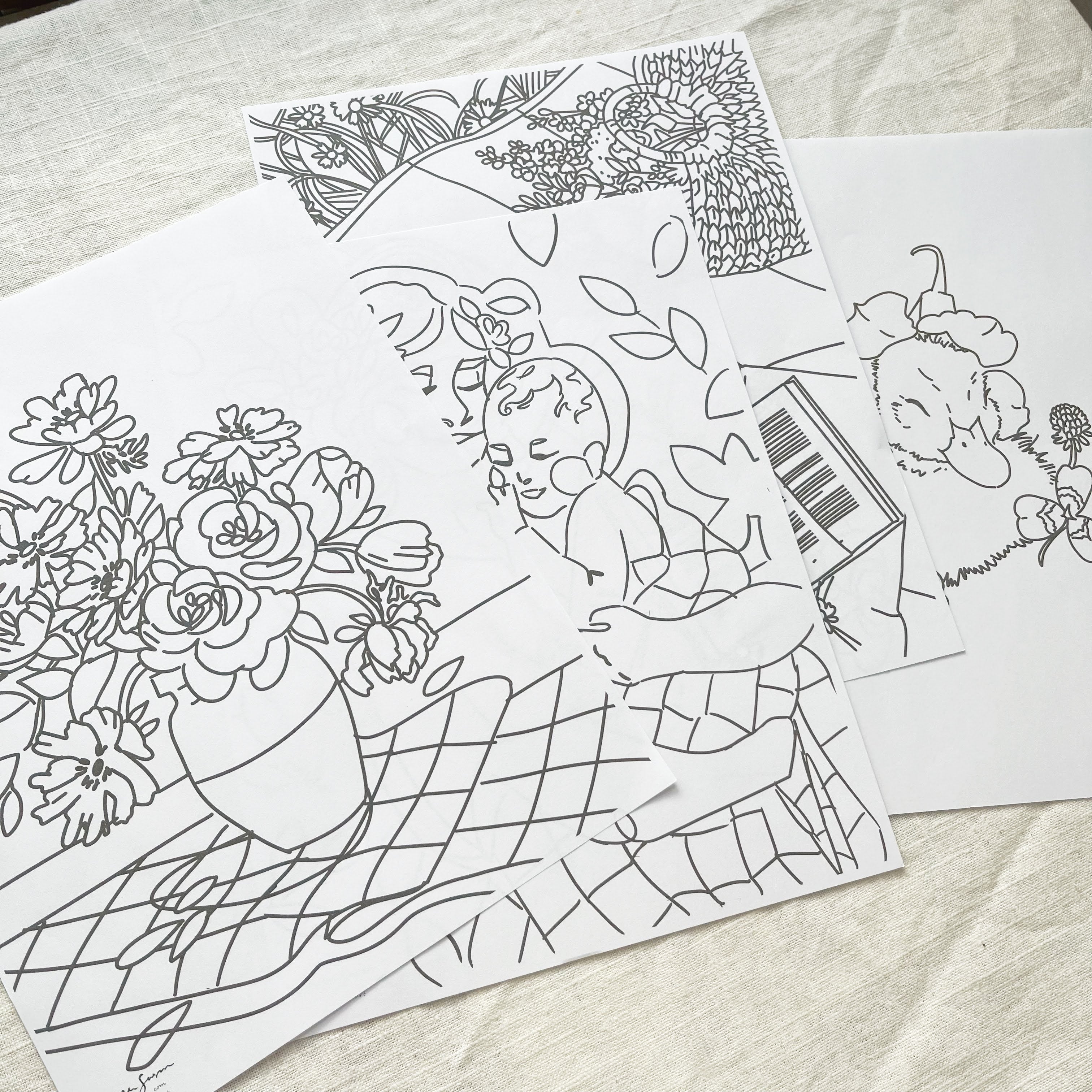 Free Coloring Pages – Janelle Susan Art