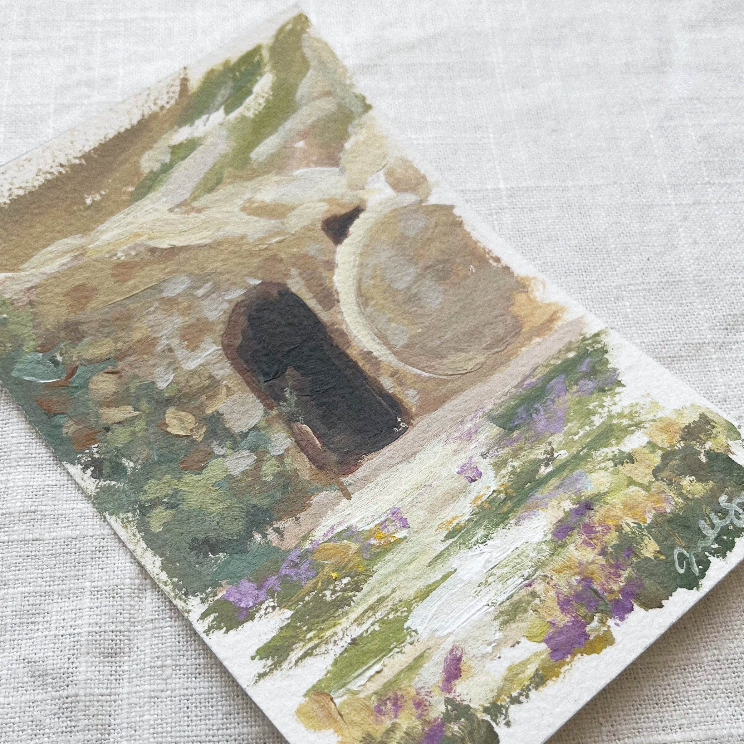 EMPTY GARDEN TOMB | ORIGINAL PAINTING 4"X6" – Janelle Susan Art