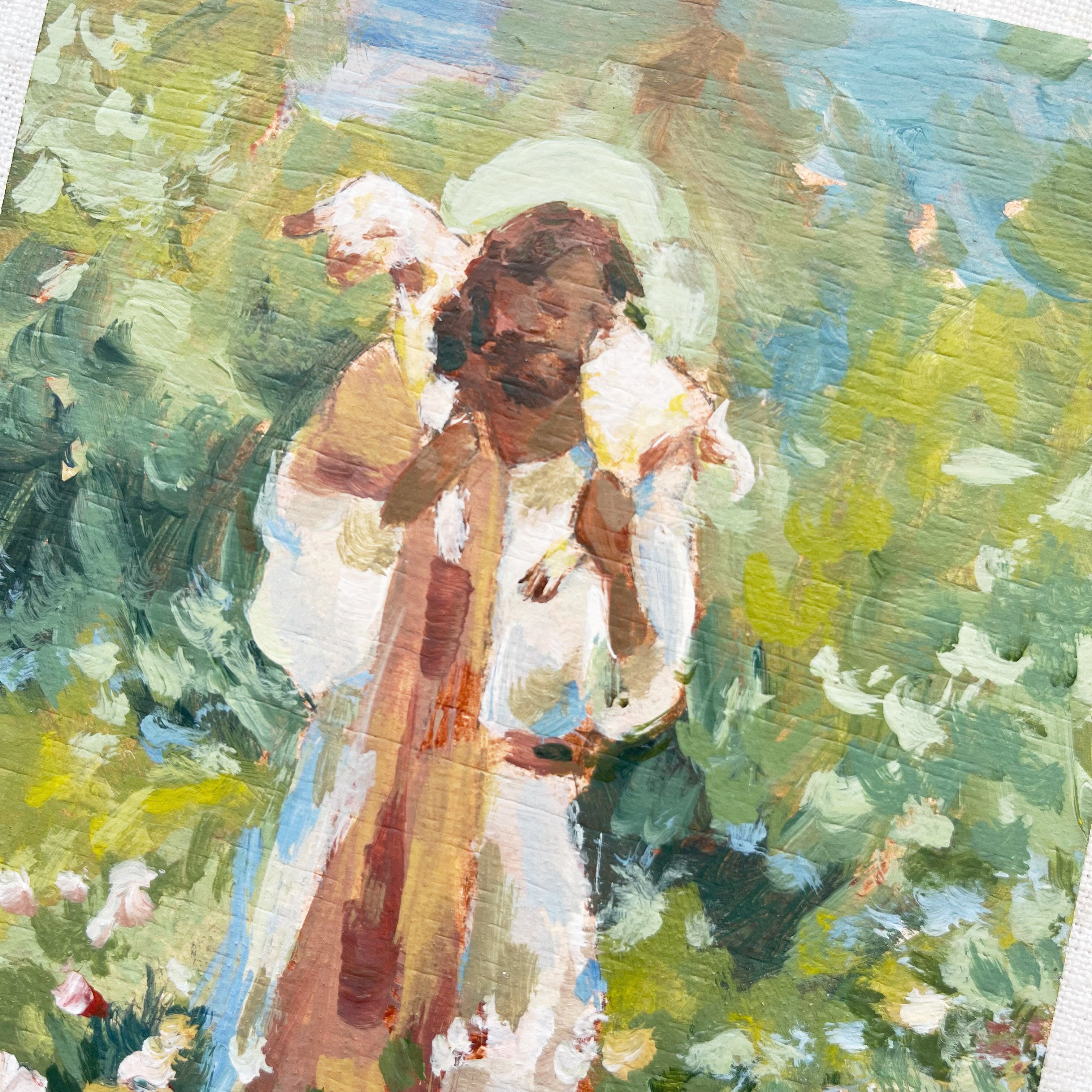 SPRING SHEPHERD | ORIGINAL PAINTING 8"X10" – Janelle Susan Art