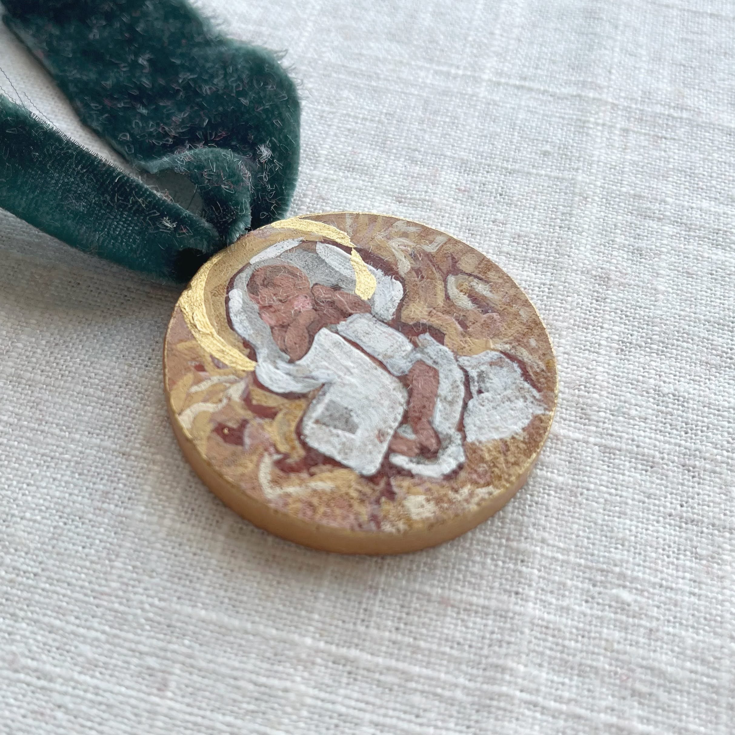BABY JESUS NO. 6 | HAND PAINTED ORNAMENT 2023 – Janelle Susan Art