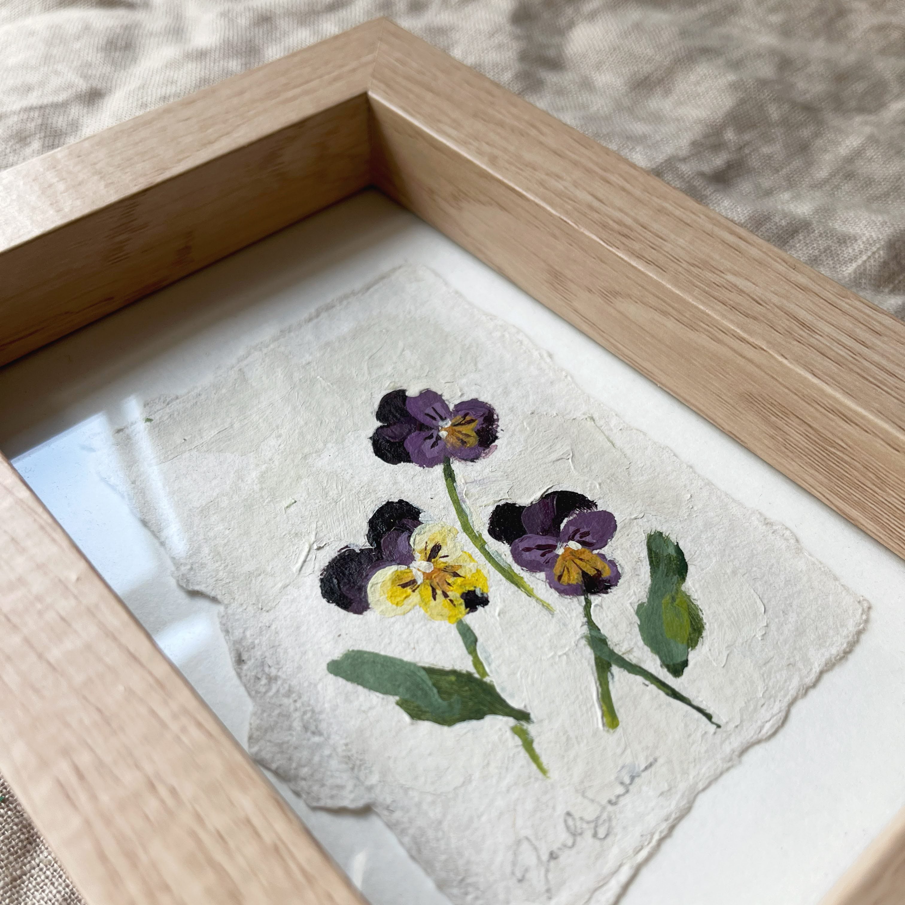 JOHNNY JUMP UPS | 3"x4" ORIGINAL PAINTING FRAME INCLUDED – Janelle ...